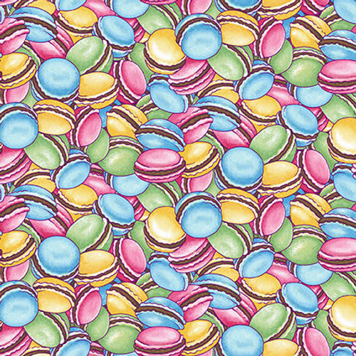 Studio E Let's Bake Packed Macarons - BecksFabrics - Canadian Store