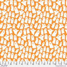 Free Spirit Spellbound Ghost Tales Small Orange Glow - BecksFabrics
